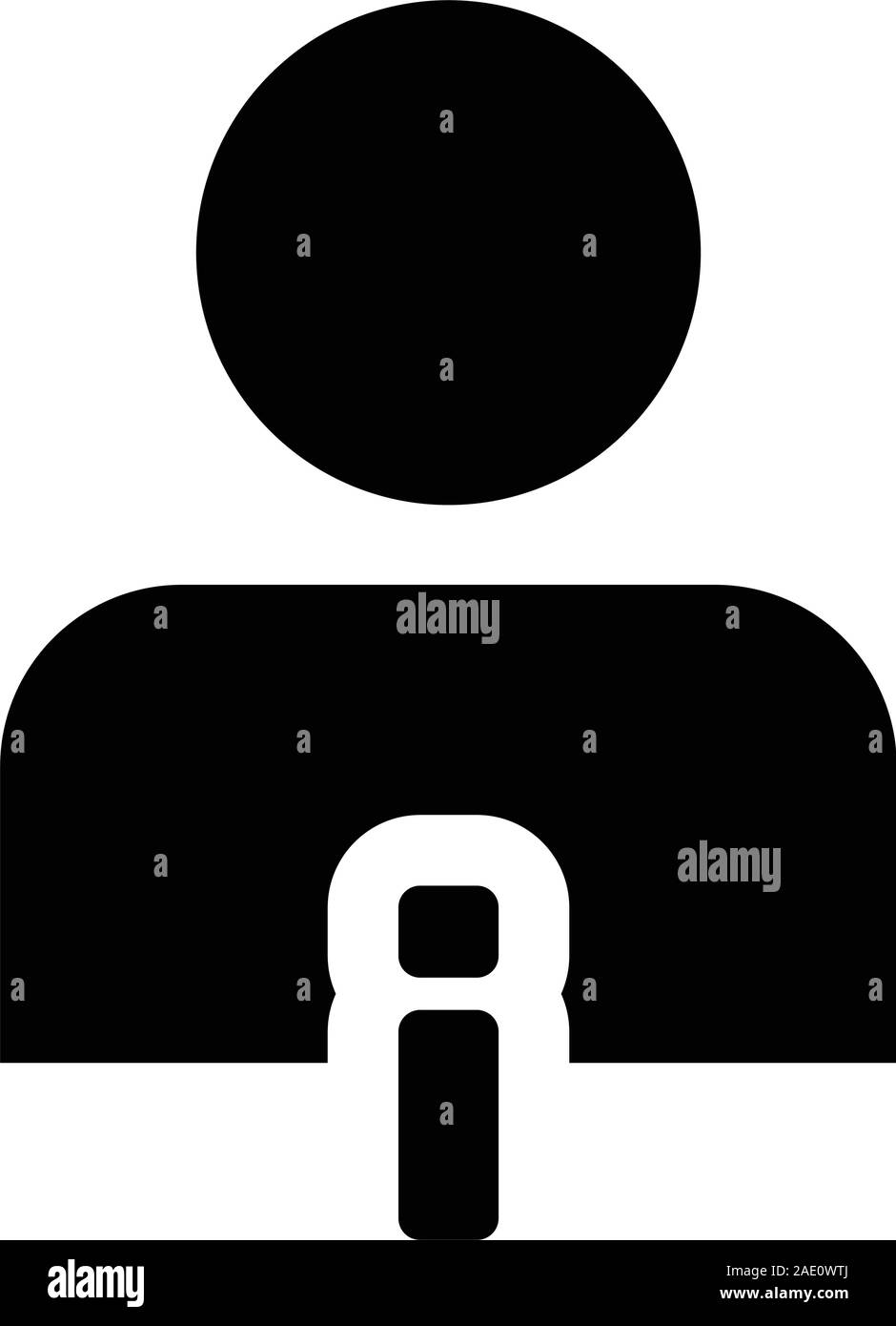 Help icon vector male person profile avatar with information symbol for ...