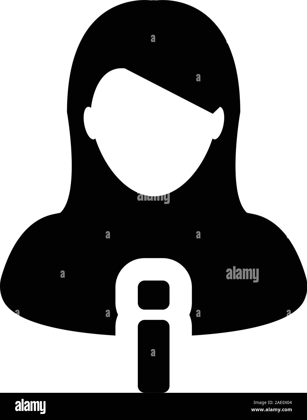 Fact icon vector female person profile avatar with information symbol ...