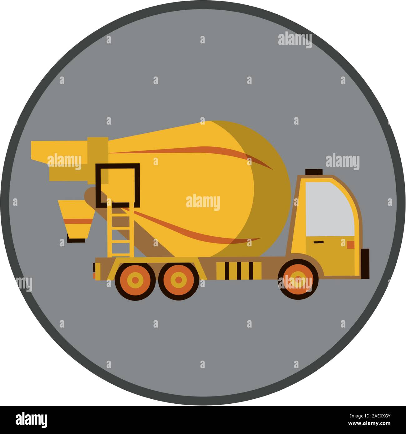 mixer truck vehicle isolated icon Stock Vector Image & Art - Alamy