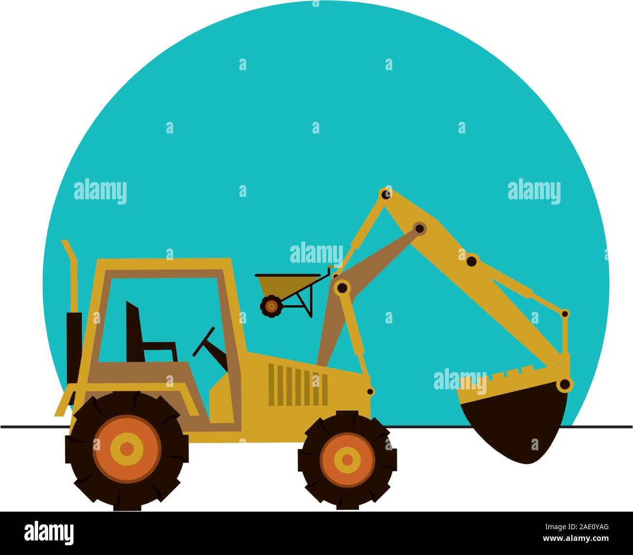 excavator construction machine vehicle icon Stock Vector Image & Art ...
