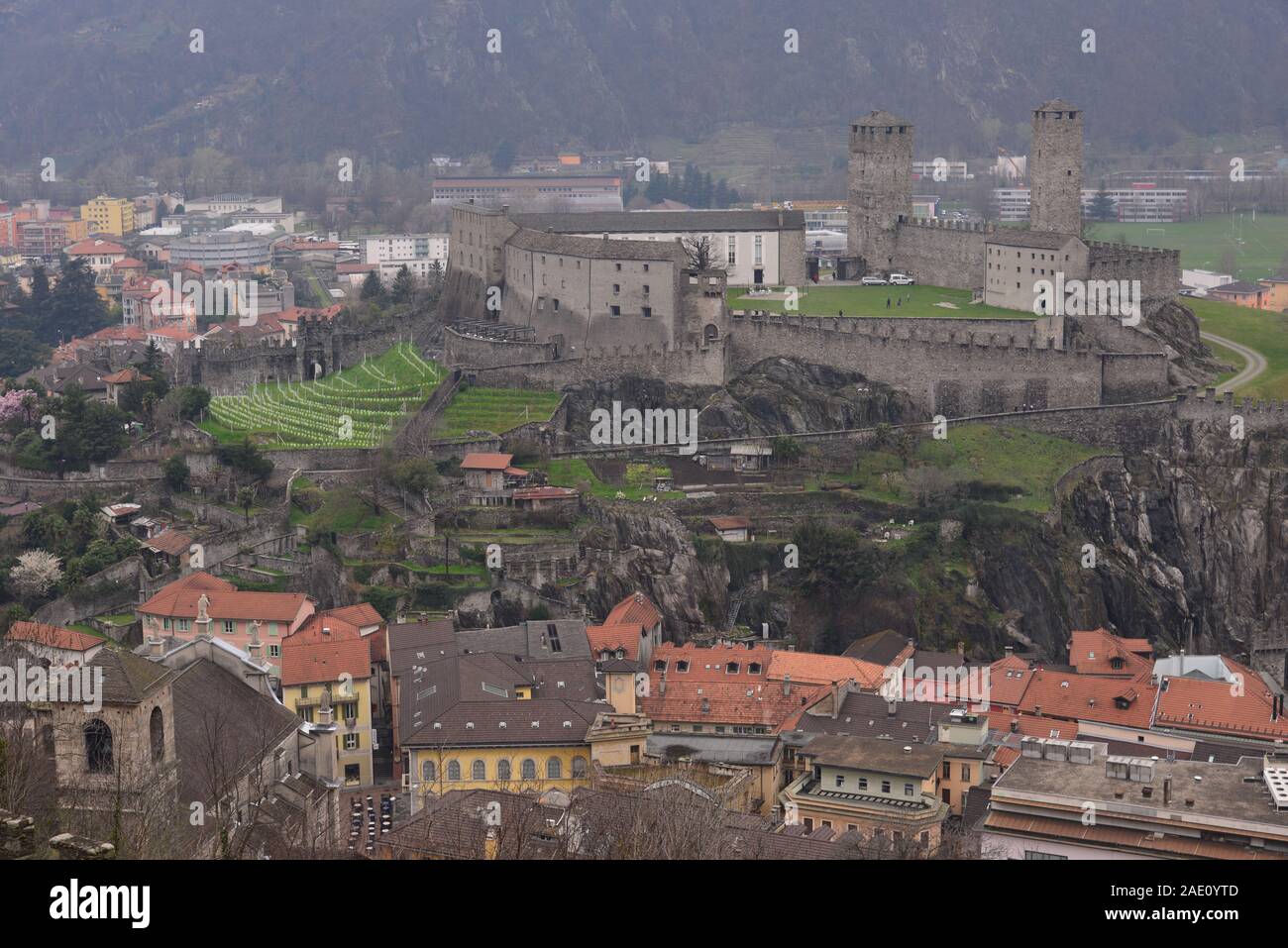 Montebello Castle Bellinzona Stock Photo - Alamy