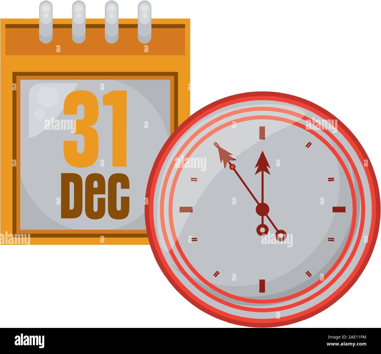 New year clock clipart hi-res stock photography and images - Alamy