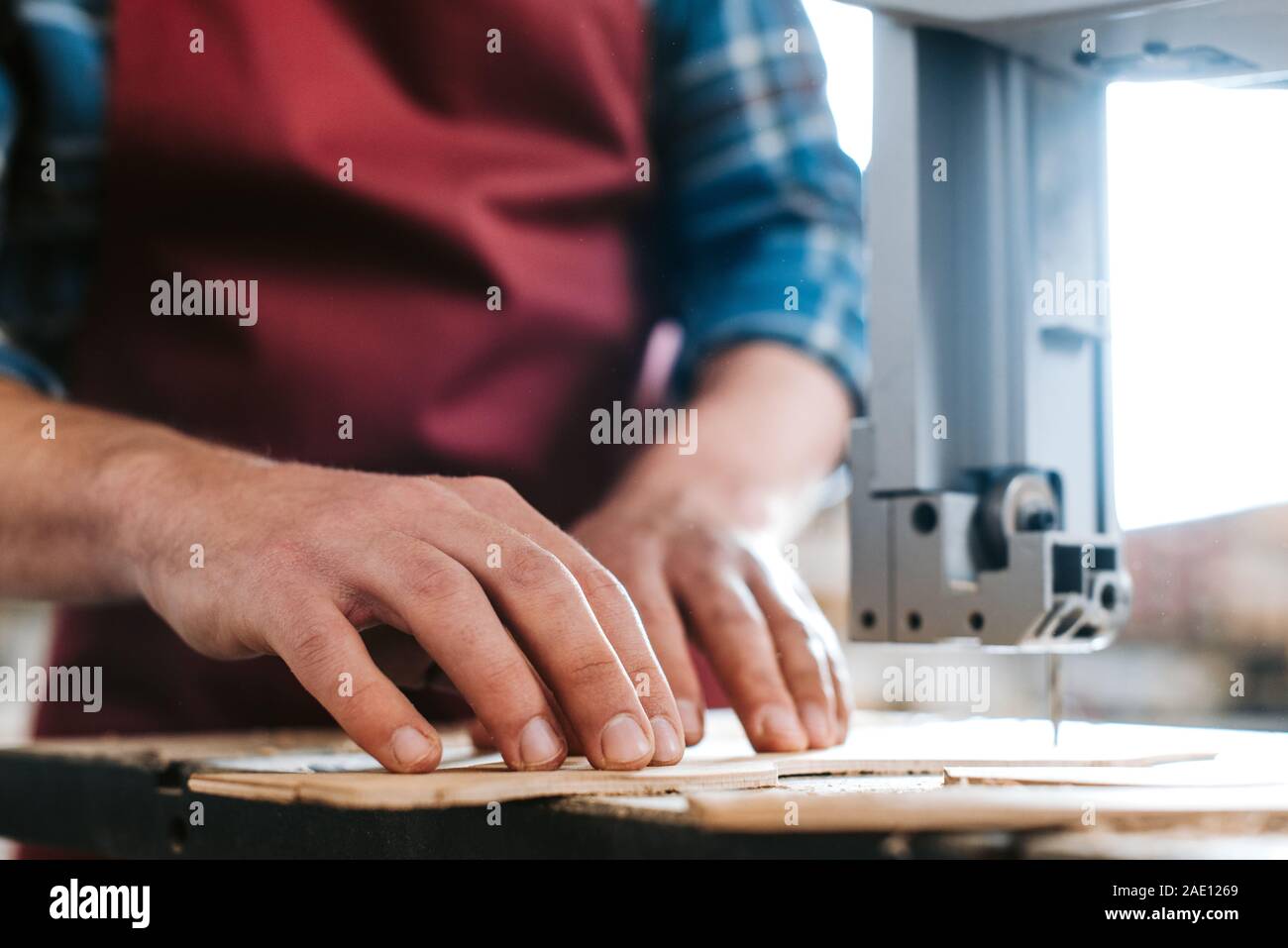 Carpenter cutting wood cnc machine hi-res stock photography and images ...