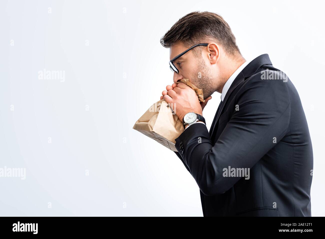 Breathing in paper bag hi-res stock photography and images - Alamy