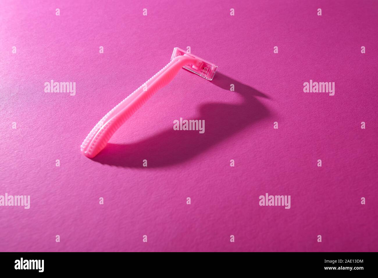disposable feminine razor on pink background with copy space Stock ...