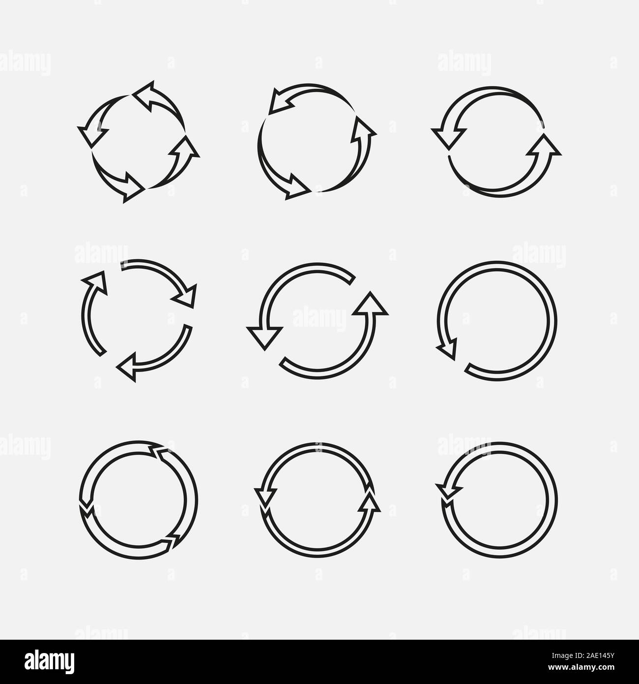 Arrows refresh, recycling icon. Vector illustration, flat design Stock Vector Image & Art - Alamy