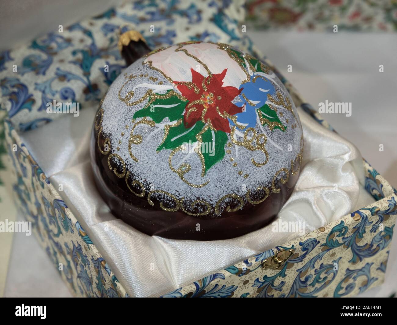 beautiful handcrafted Christmas tree ball Stock Photo - Alamy