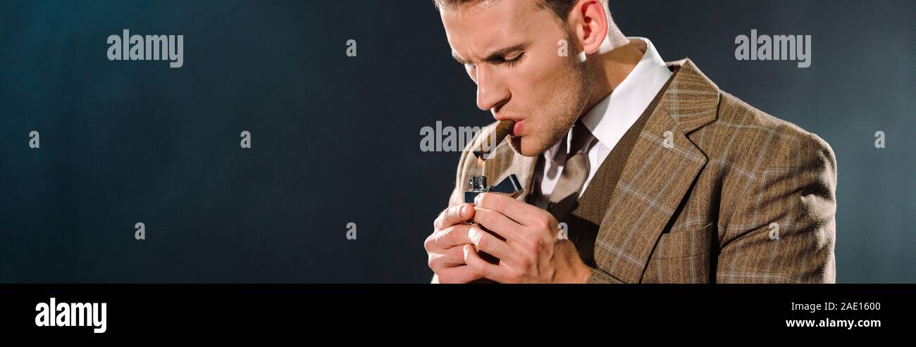 Gangster mafia man smoking cigar hi-res stock photography and images ...
