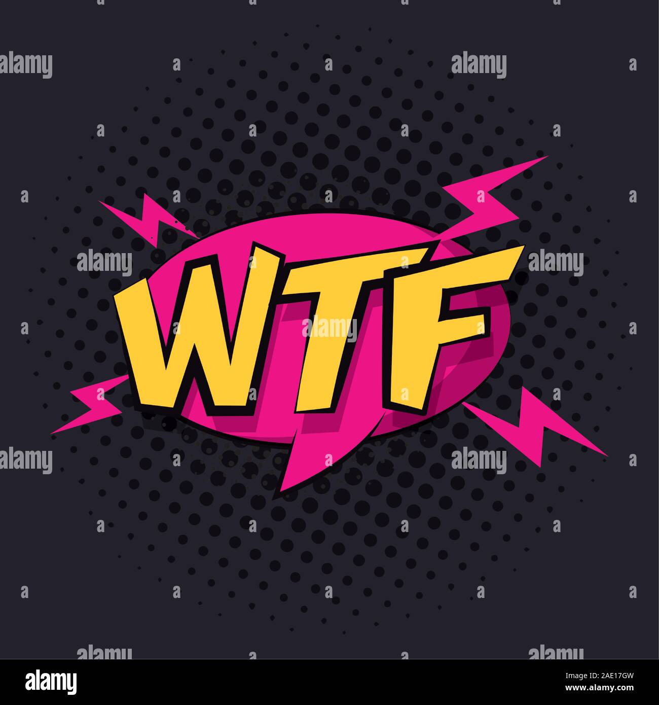 poster pop art style with wtf word Stock Vector Image & Art - Alamy