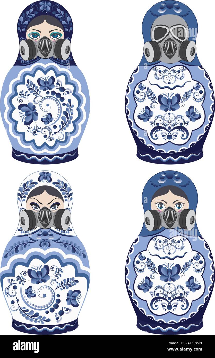 Russian mask Stock Vector Images - Alamy