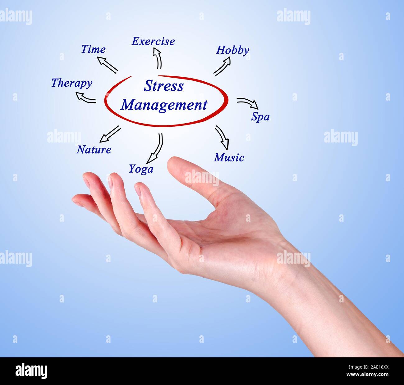 Diagram of stress management Stock Photo - Alamy