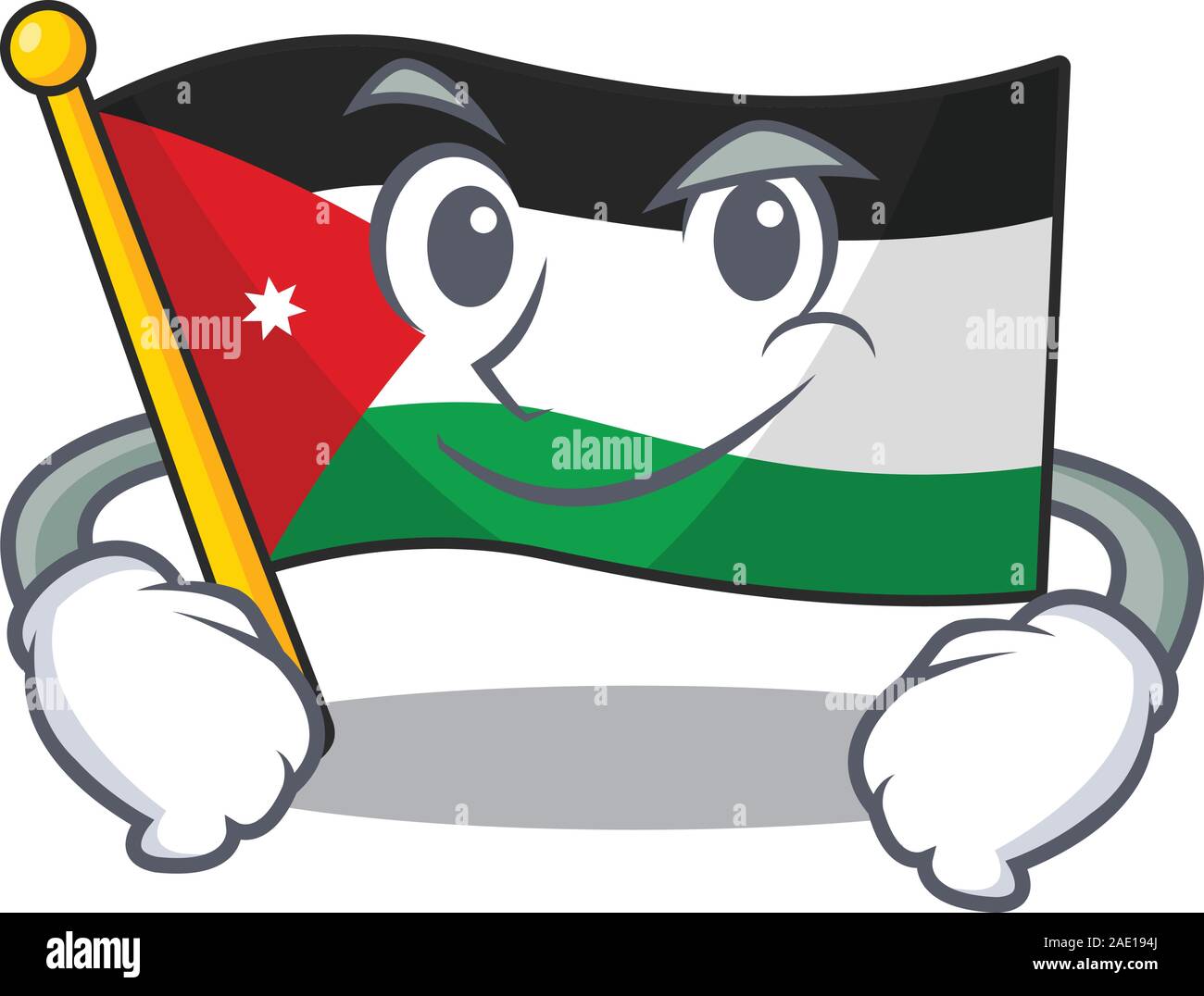 Flag jordan mascot cartoon style with Smirking face Stock Vector Image ...
