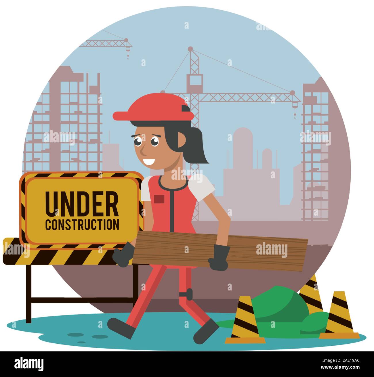 Lady under helmet Cut Out Stock Images & Pictures - Alamy