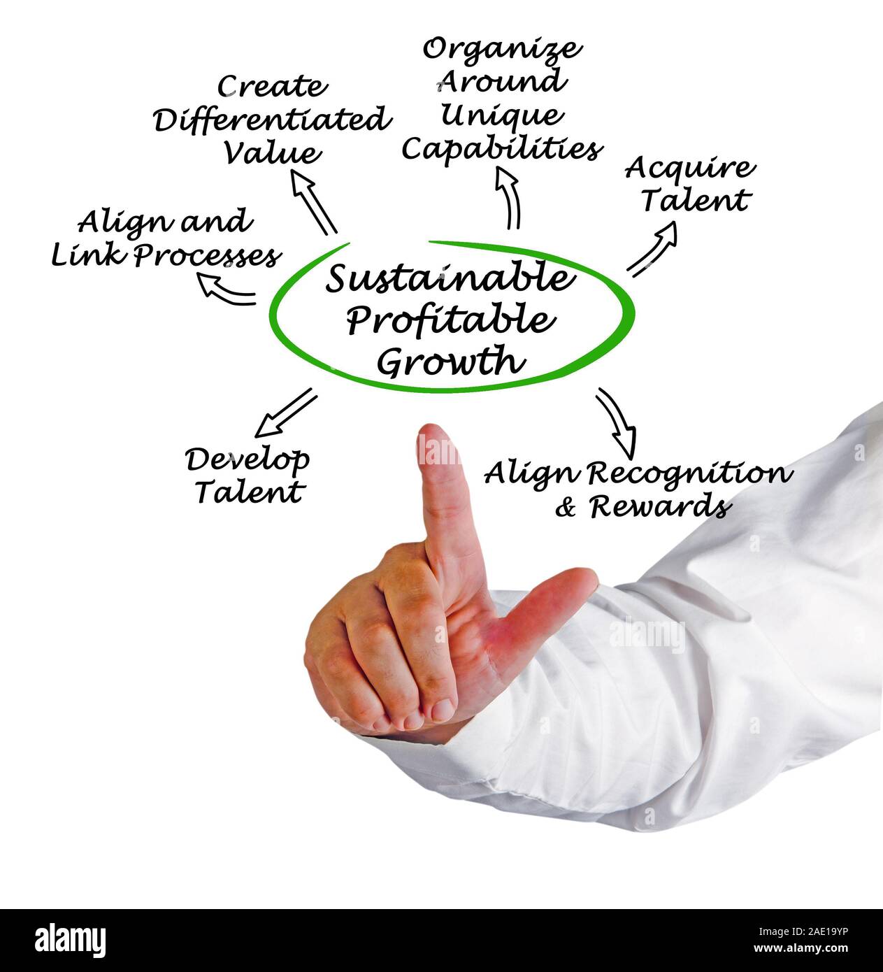 Diagram of Sustainable Profitable Growth Stock Photo - Alamy
