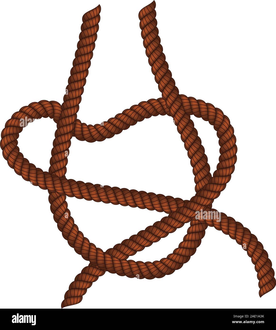 Loop made of old rope on white background Stock Vector Image & Art - Alamy