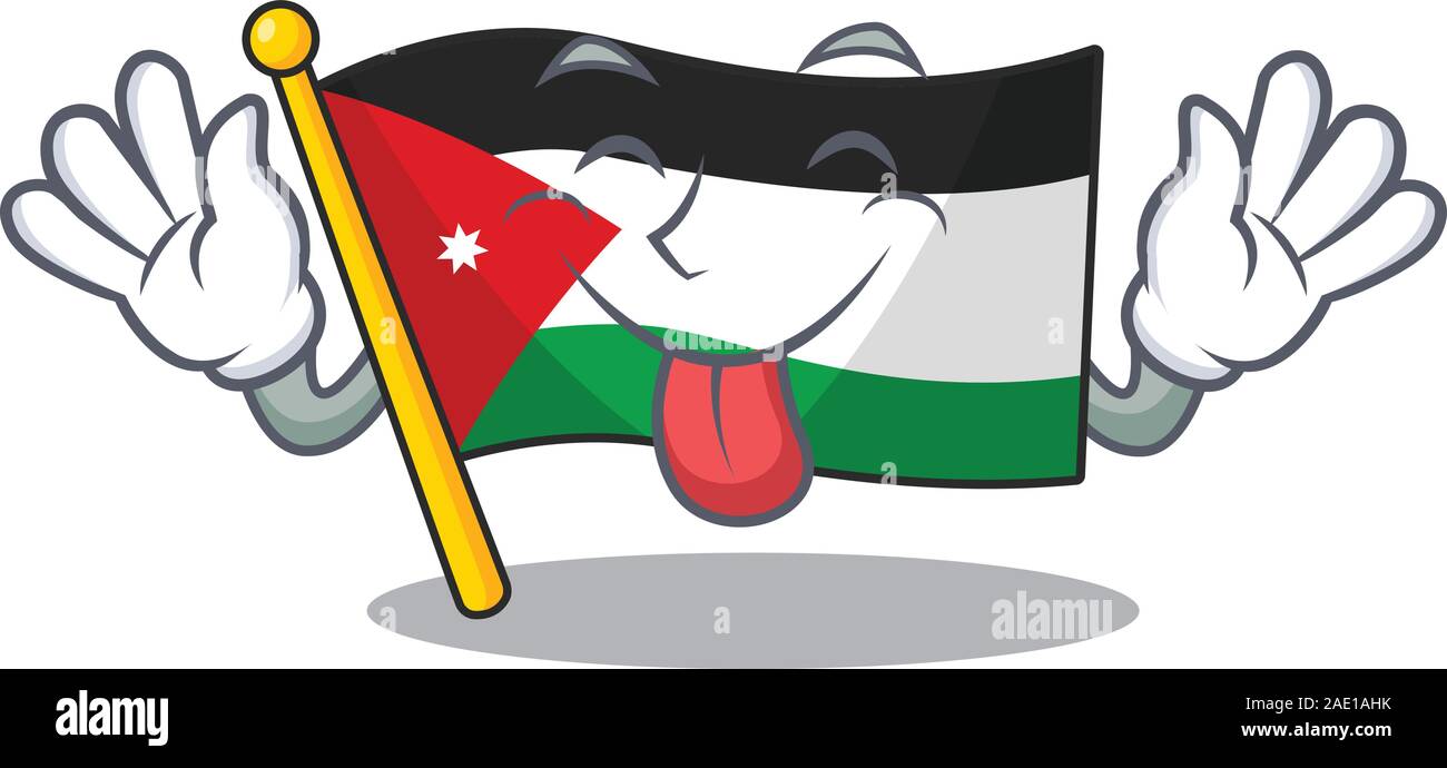 Super cute flag jordan cartoon design with Tongue out Stock Vector ...