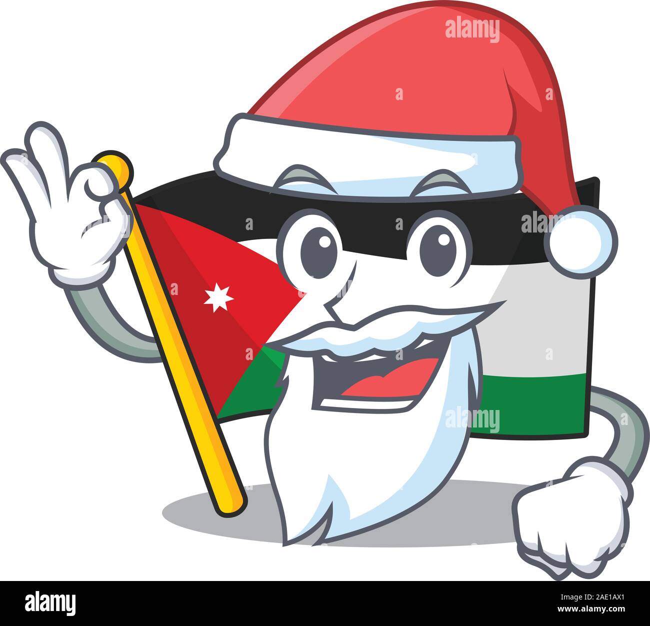 Flag jordan in Santa cartoon character design Stock Vector Image & Art ...