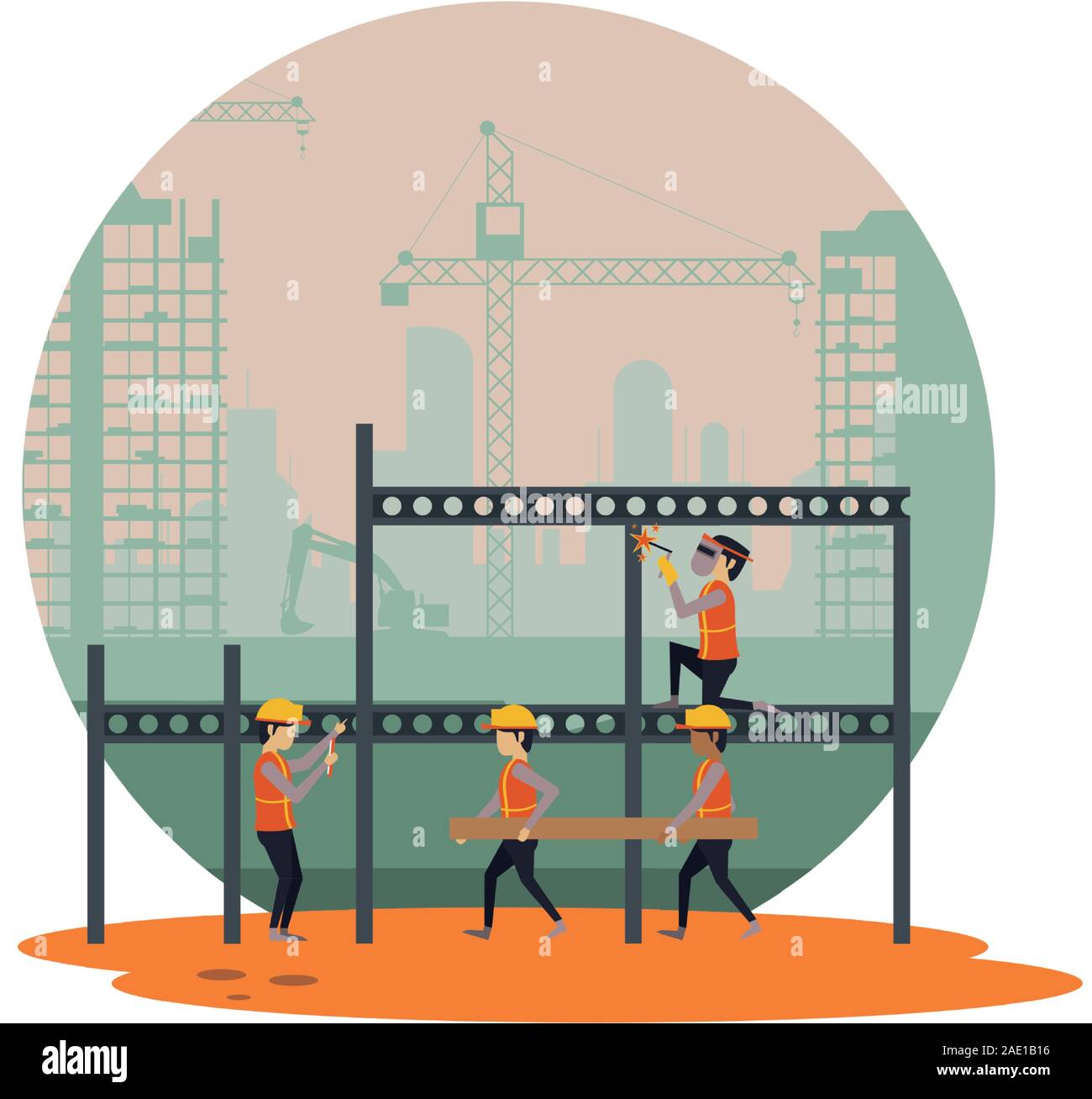Construction workers uniforms Stock Vector Images - Alamy