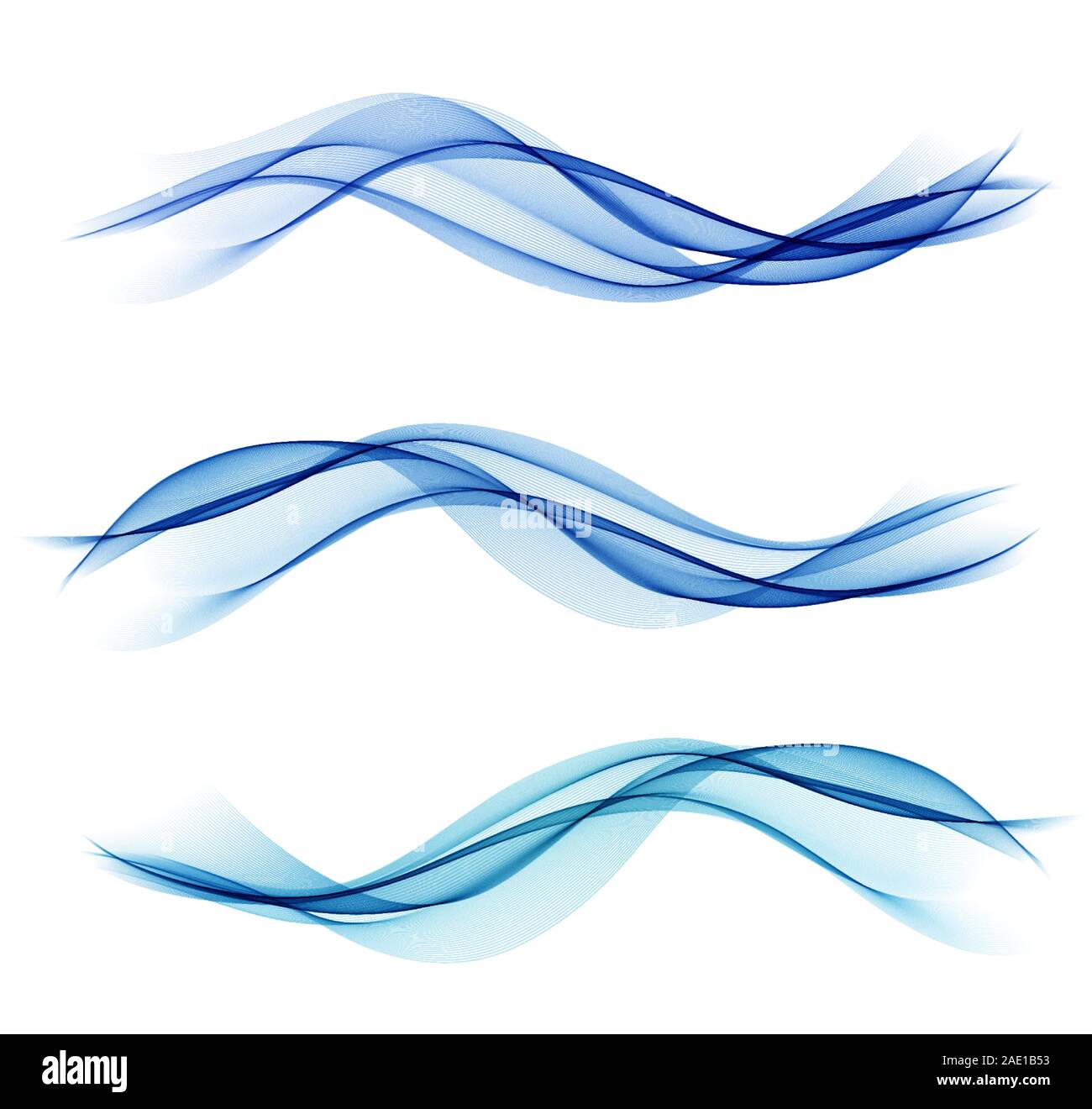 Set of blue abstract wave design element Stock Vector Image & Art - Alamy