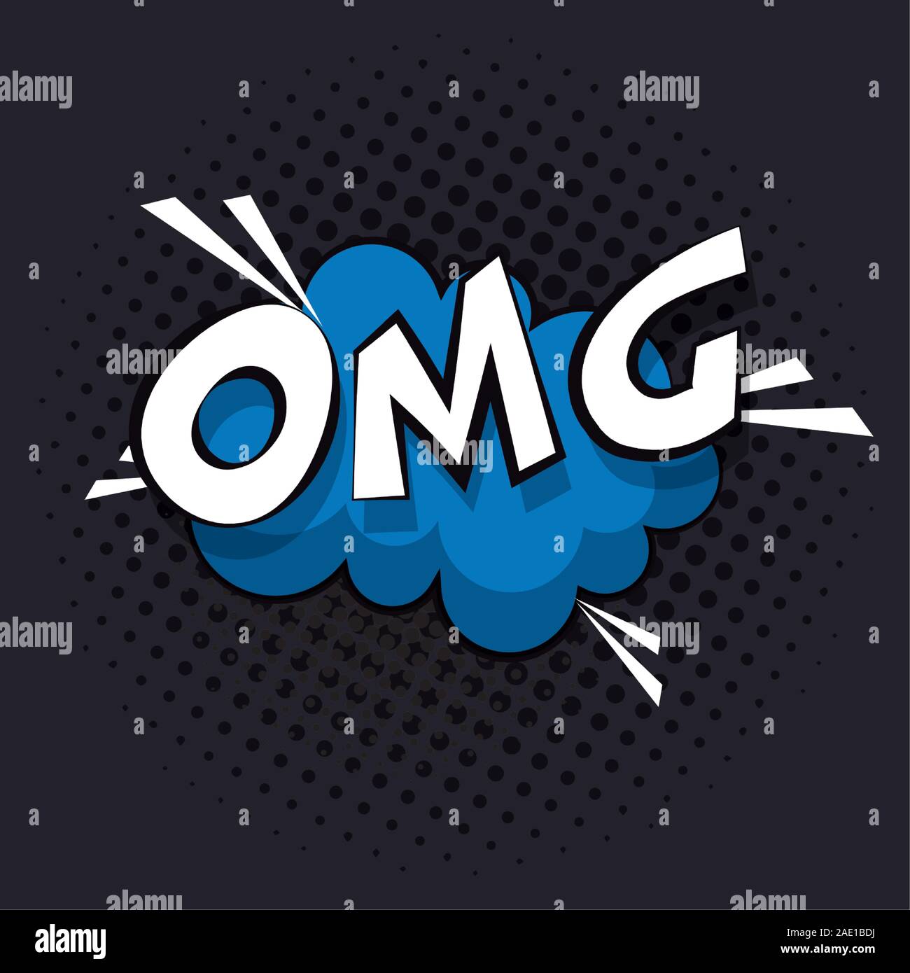 poster pop art style with omg word Stock Vector Image & Art - Alamy