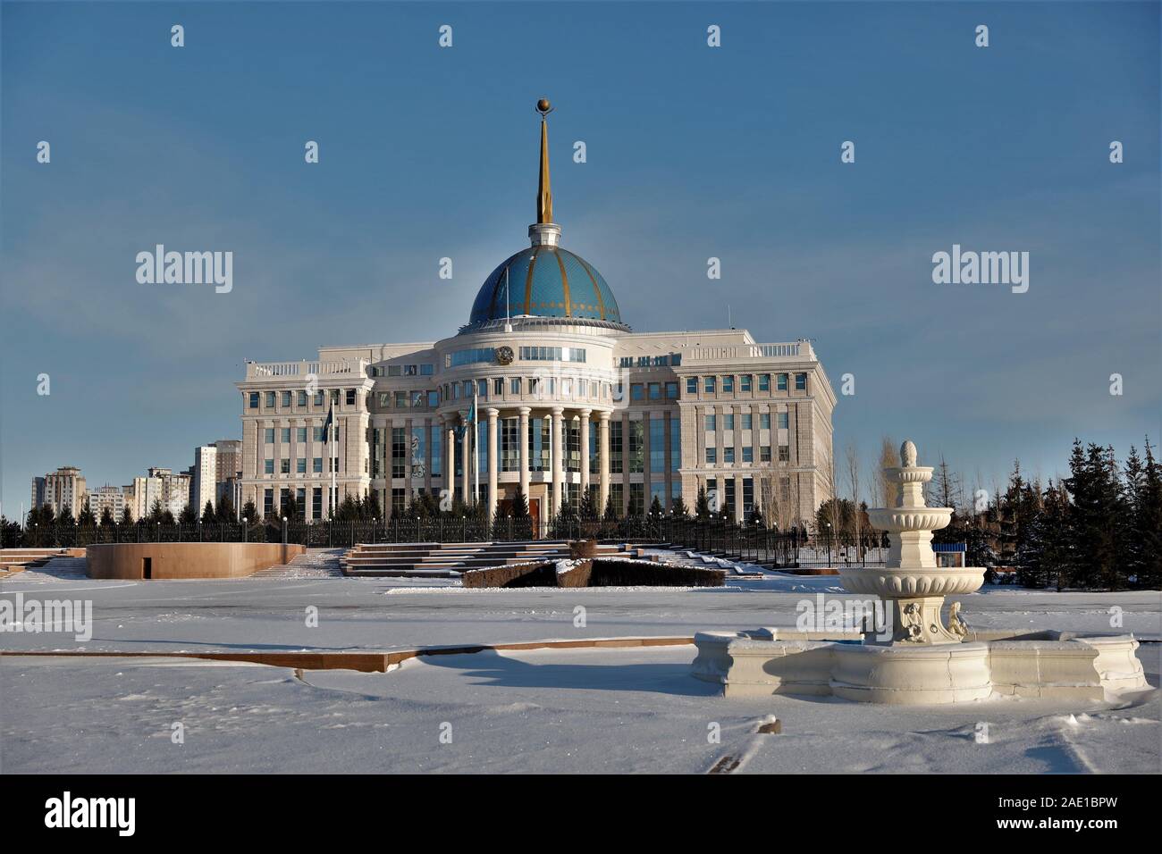 Ak orda presidential palace winter hi-res stock photography and images ...