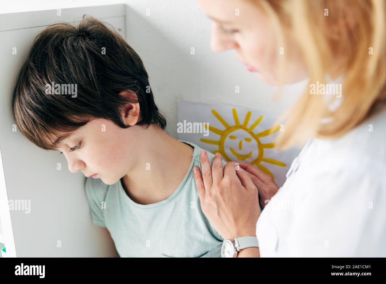 Sad kid in class hi-res stock photography and images - Alamy