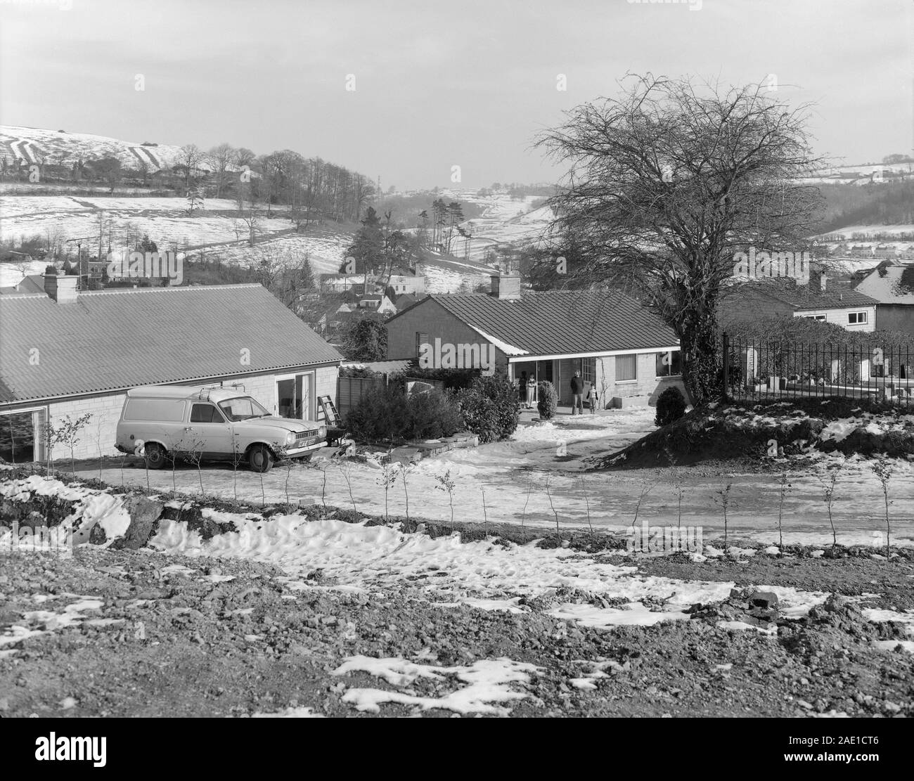Town house in rural Black and White Stock Photos & Images - Alamy