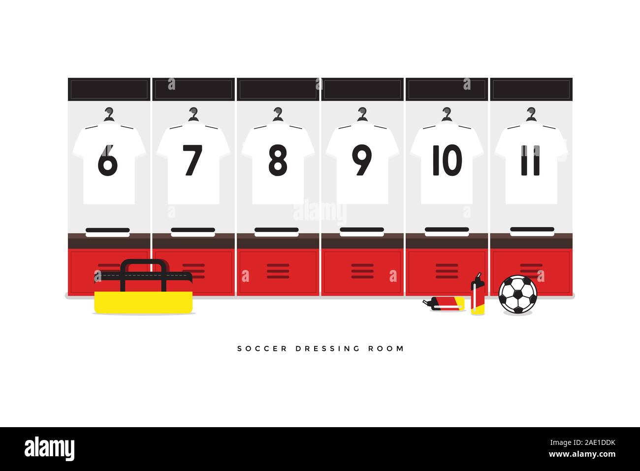 Football kit room Stock Vector Images - Alamy