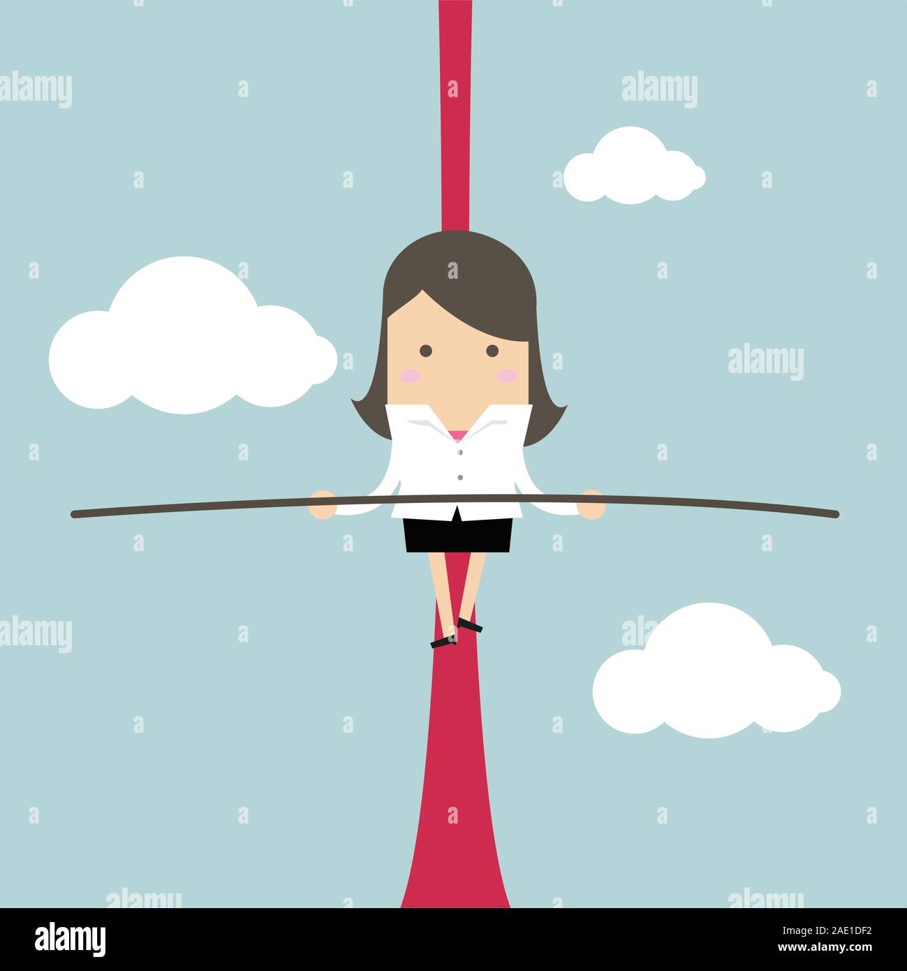 Tightrope balancing Stock Vector Images - Alamy