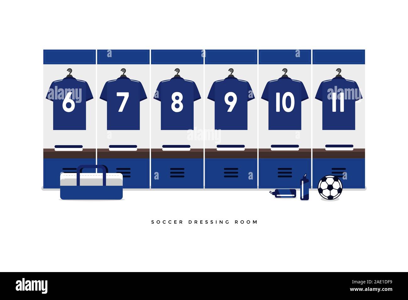 Football kit room Stock Vector Images - Alamy