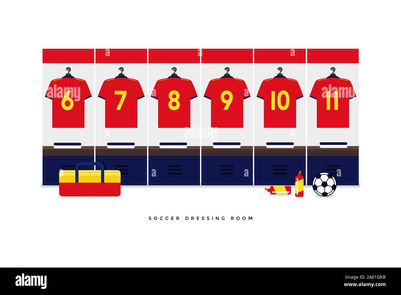 Spain Football or soccer team dressing room Stock Vector Image & Art ...