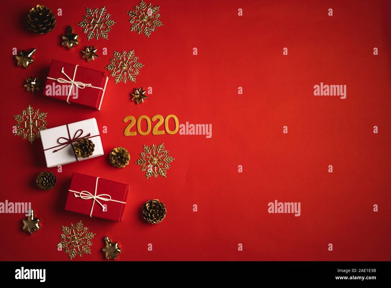 Golden christmas decorations new year 2020 - Christmas ornament - Pine ...