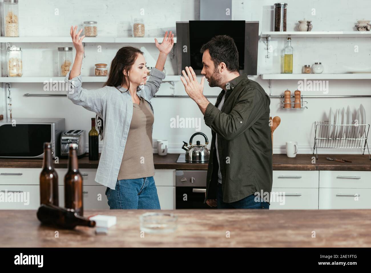 Woman angry alcohol hi-res stock photography and images - Alamy