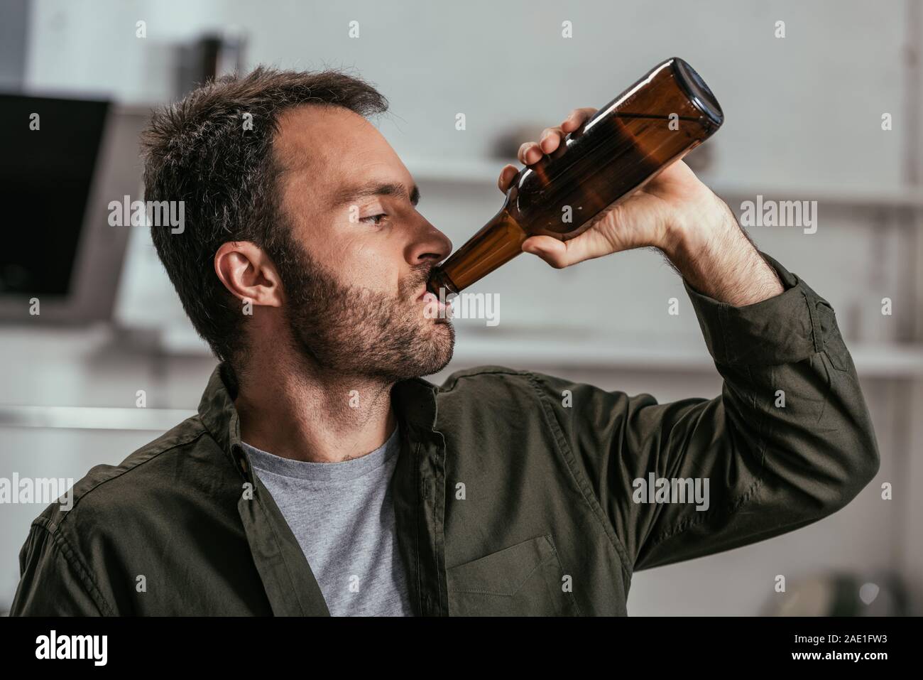 Man Drinking Beer