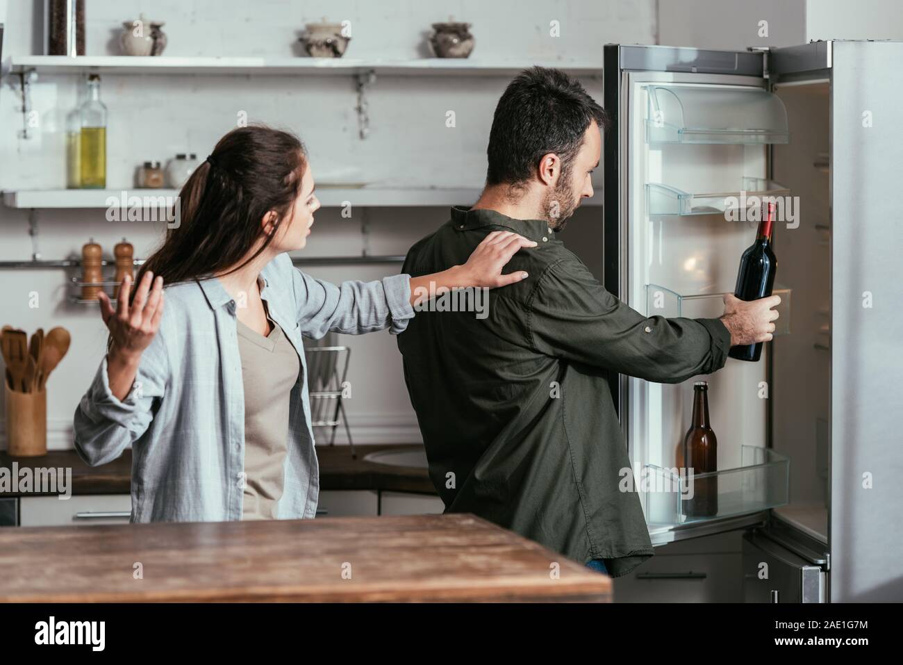 Wine bottle fridge hi-res stock photography and images - Alamy