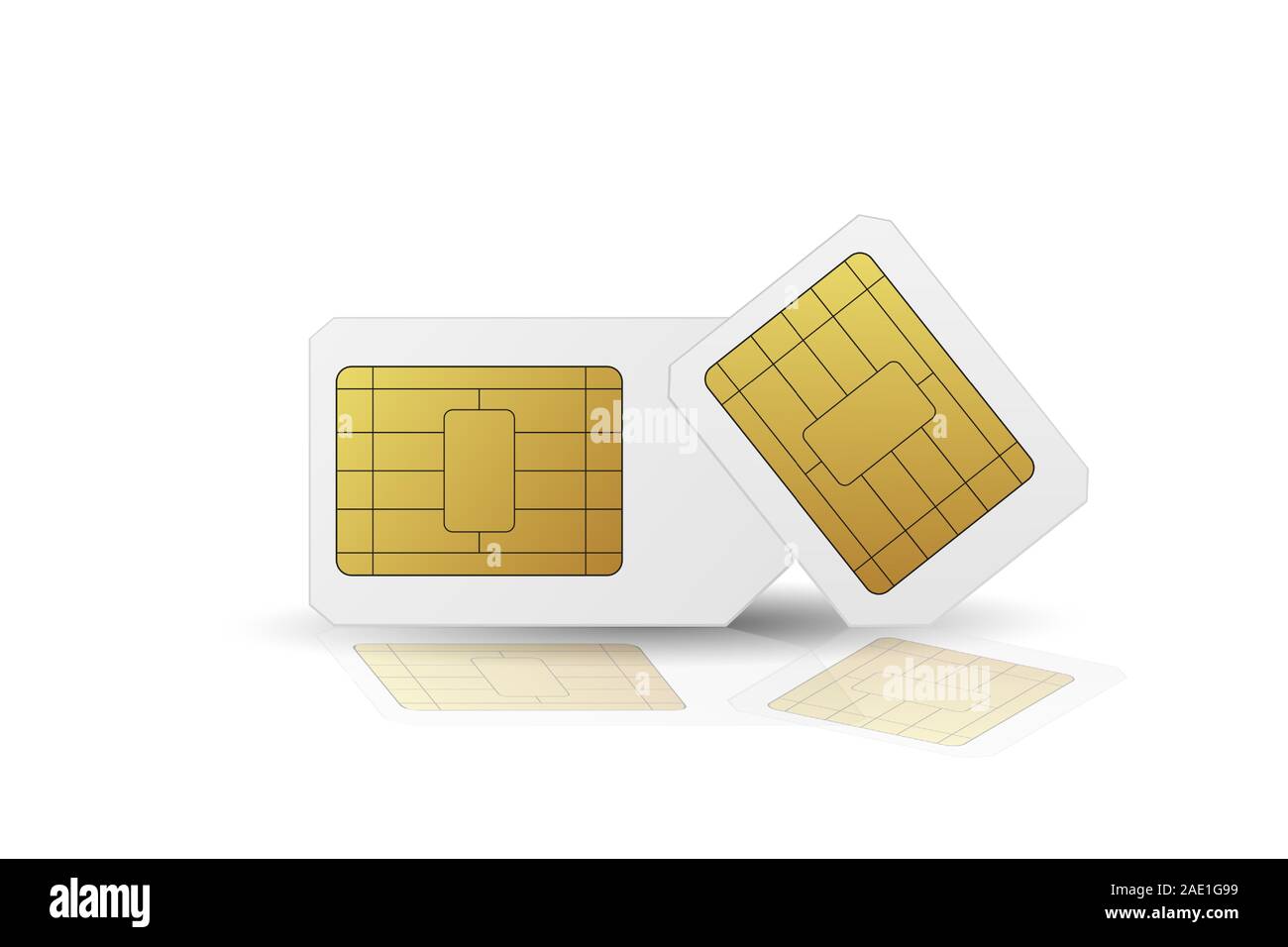 Standard SIM cards set. Vector illustration. Mobile networks Stock ...
