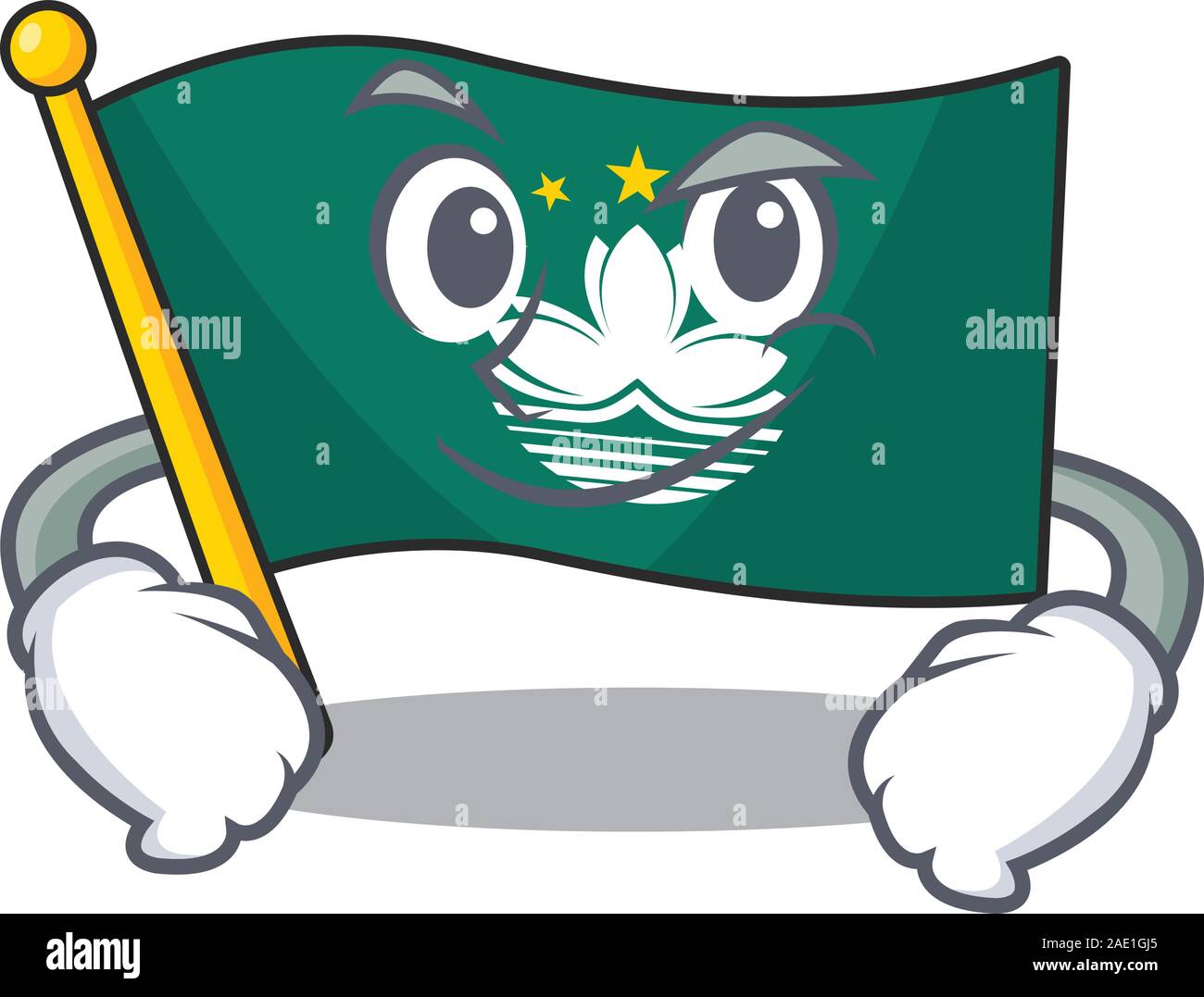 Flag macau mascot cartoon style with Smirking face Stock Vector Image ...