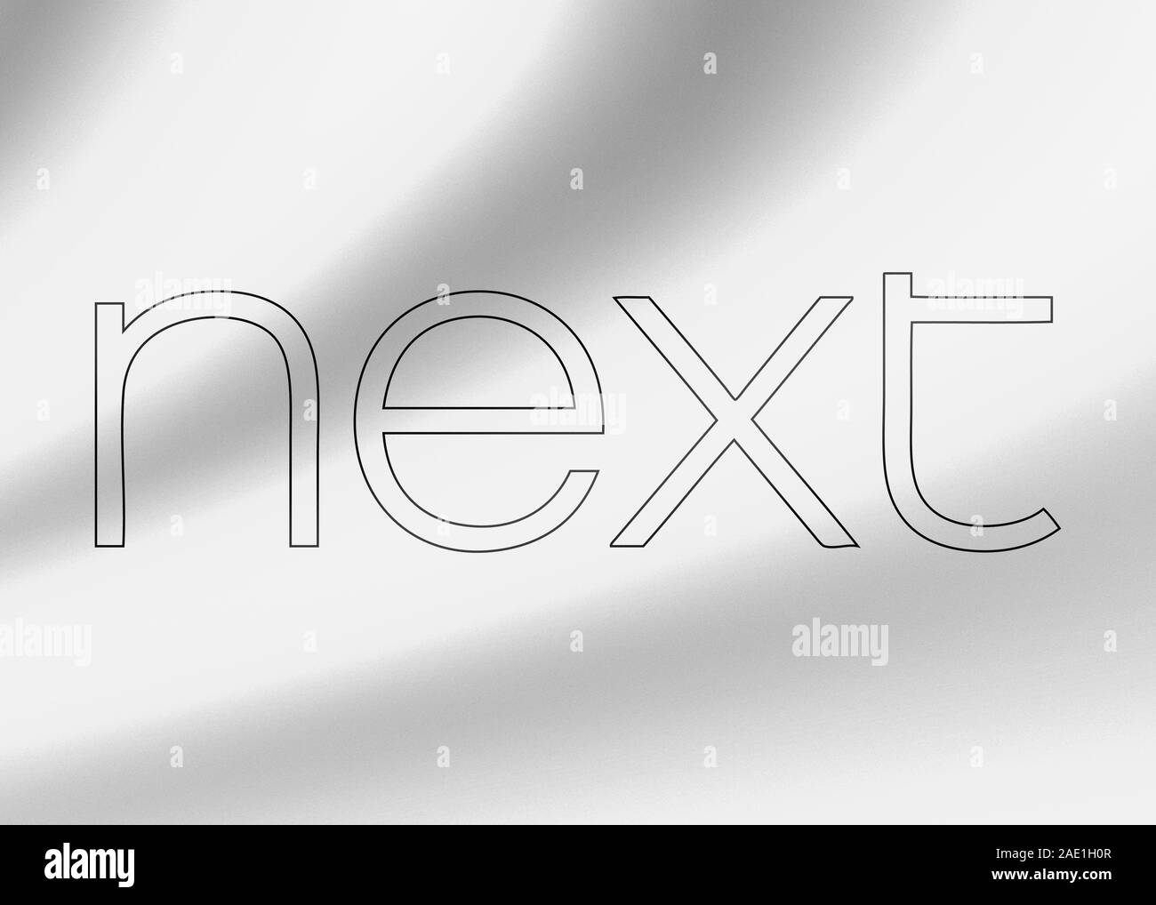 Next logo sign Black and White Stock Photos & Images - Alamy