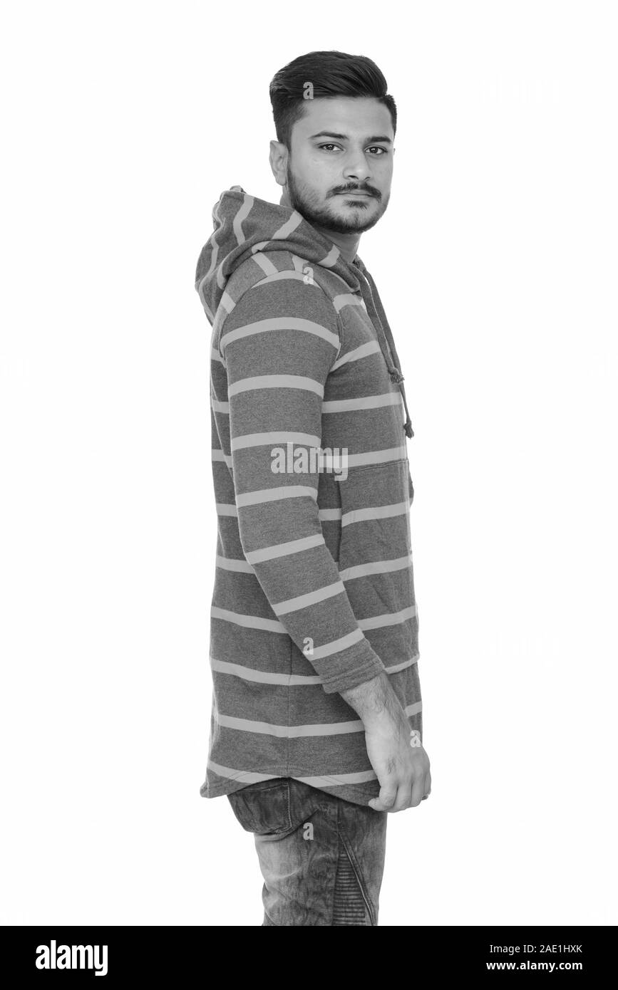 Isolated man back view Black and White Stock Photos & Images - Alamy