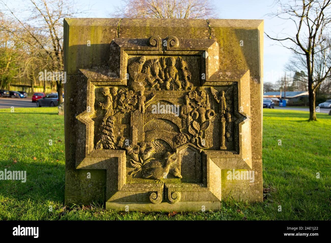 The Clapham Millenium stone, Yorkshire Dales, UK Stock Photo - Alamy