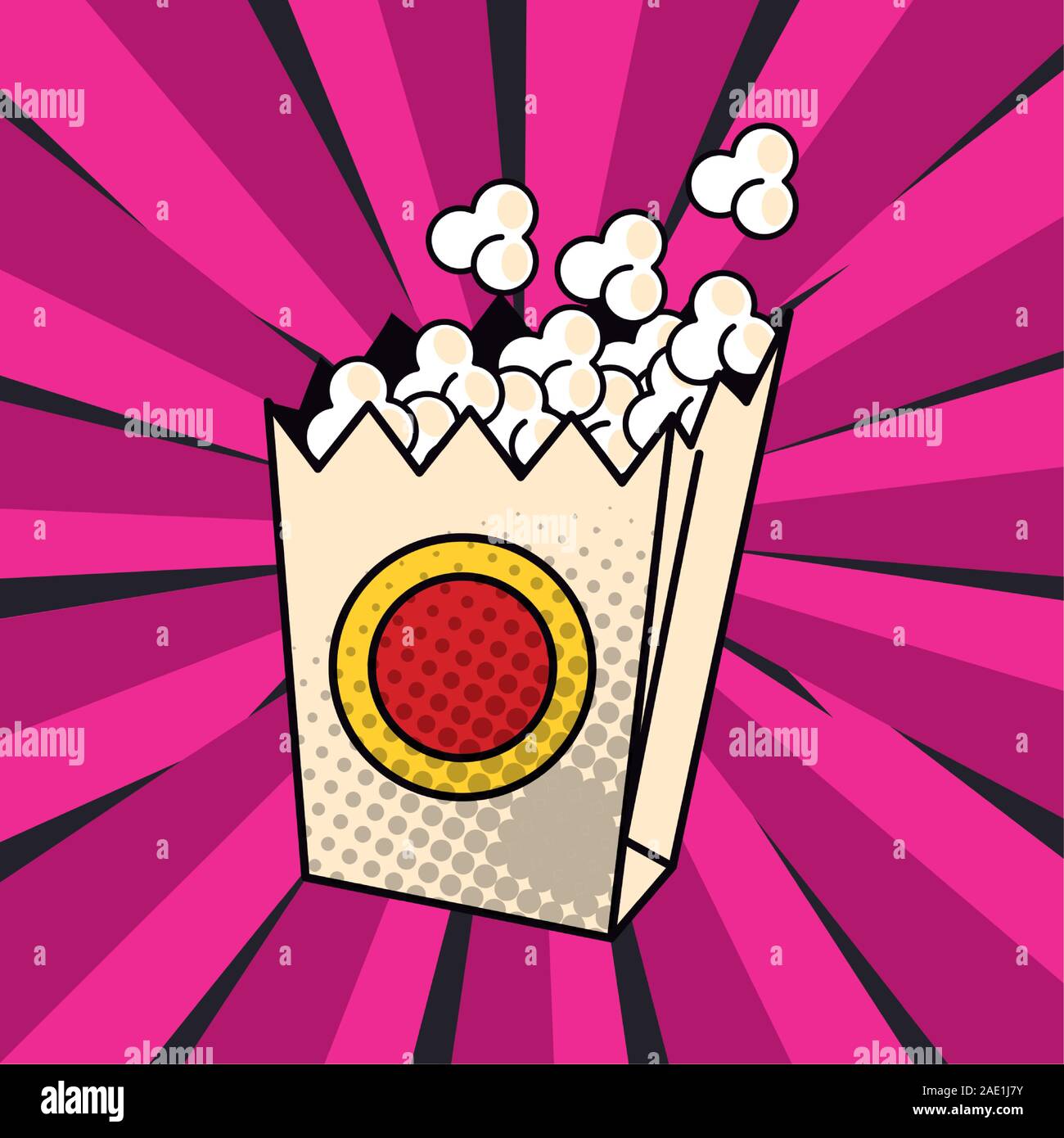 poster pop art style with pop corns Stock Vector Image & Art - Alamy
