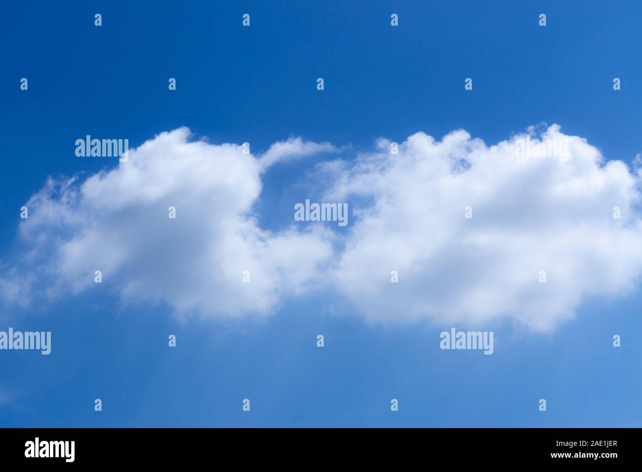 Clear blue sky with white cloud background in the morning. Good weather ...