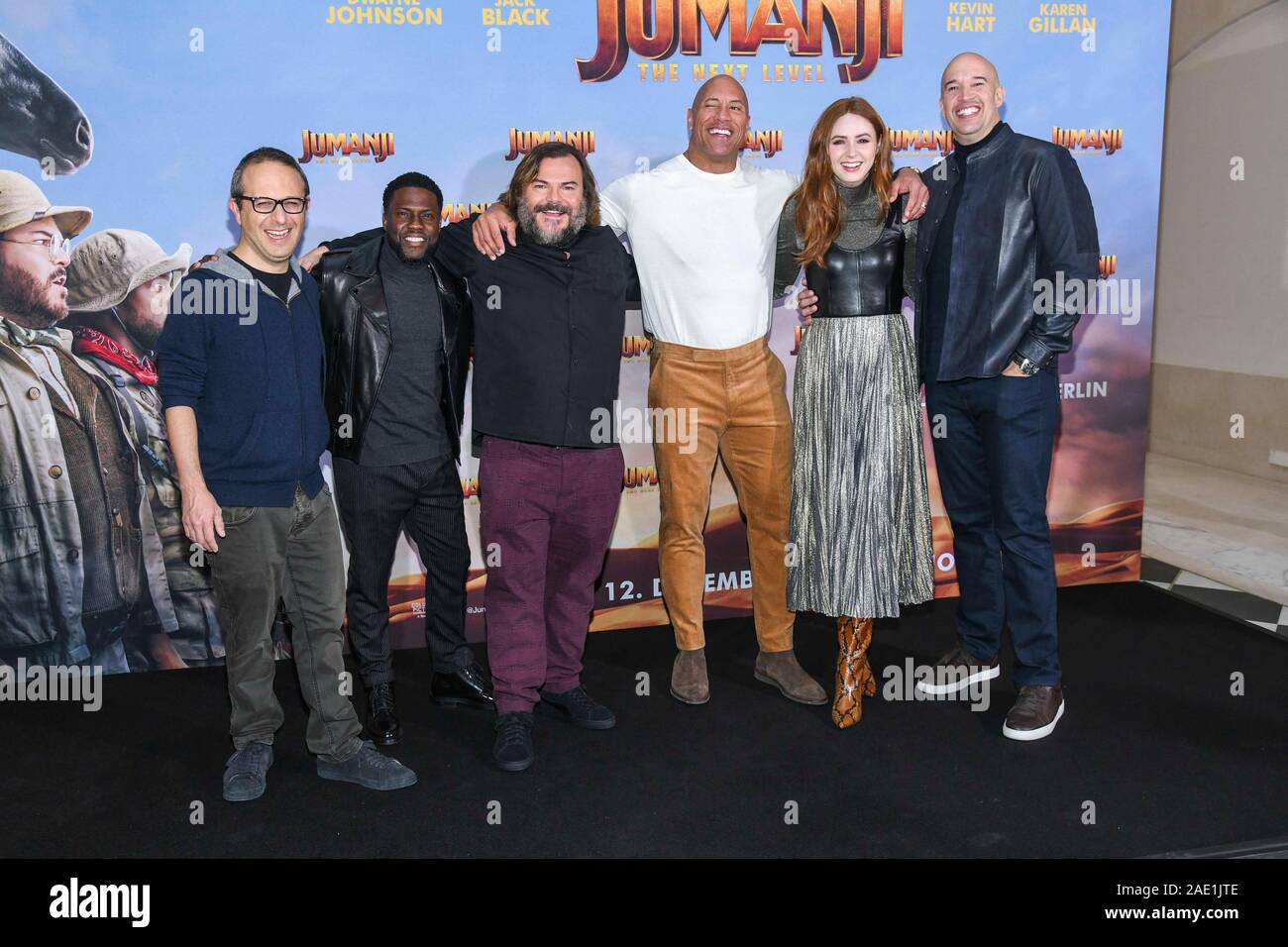 Berlin, Germany. 03rd Dec, 2019. Jake Kasdan, Kevin Hart, Jack Black ...