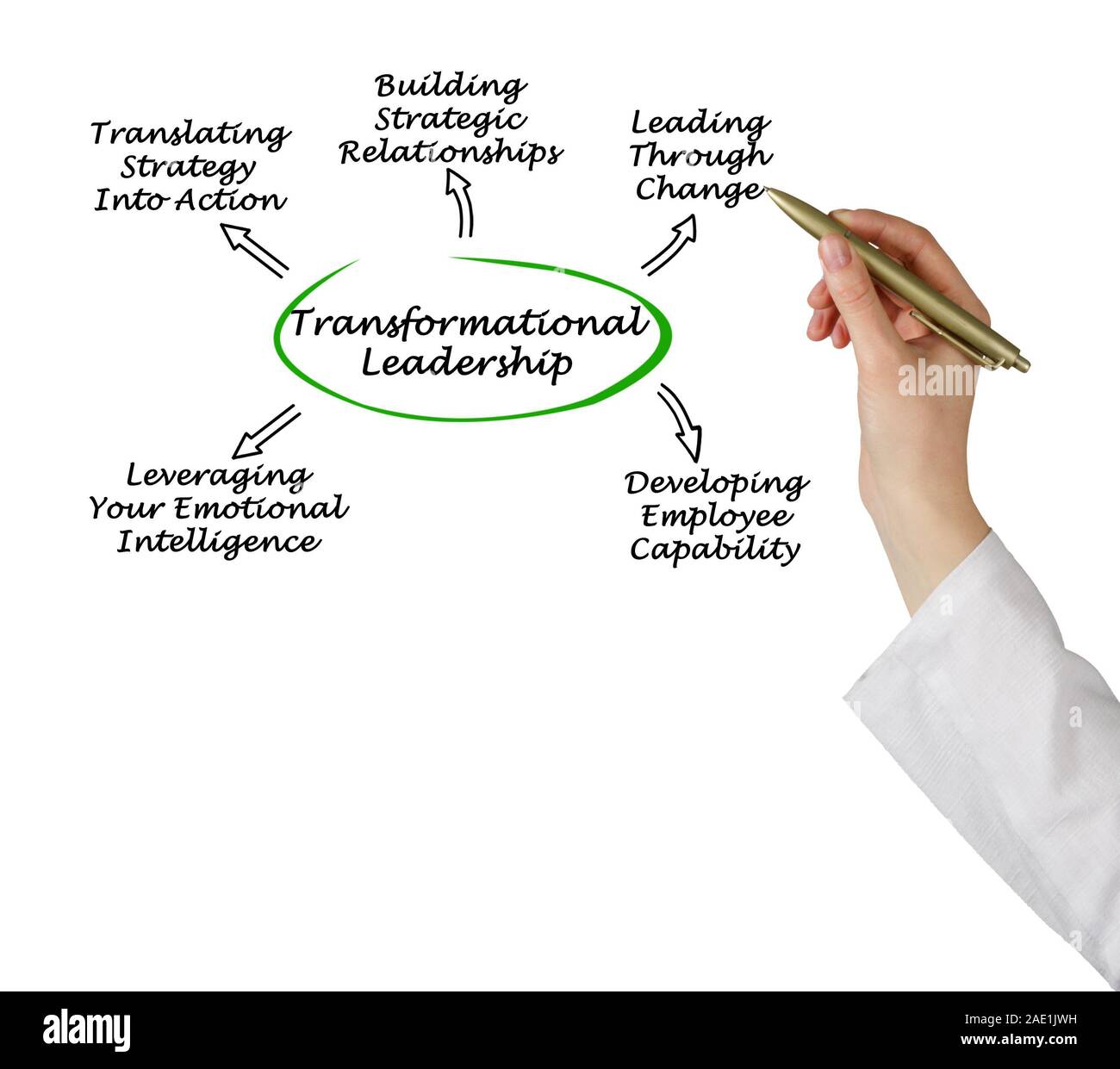 Diagram of Transformational Leadership Stock Photo - Alamy