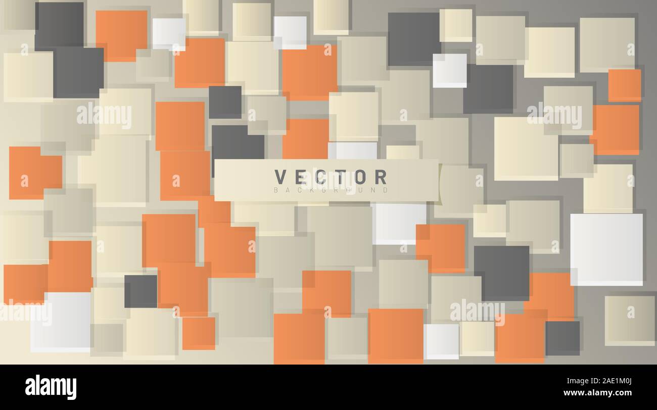 abstract vector background. square shape overlap. 3D design Stock ...