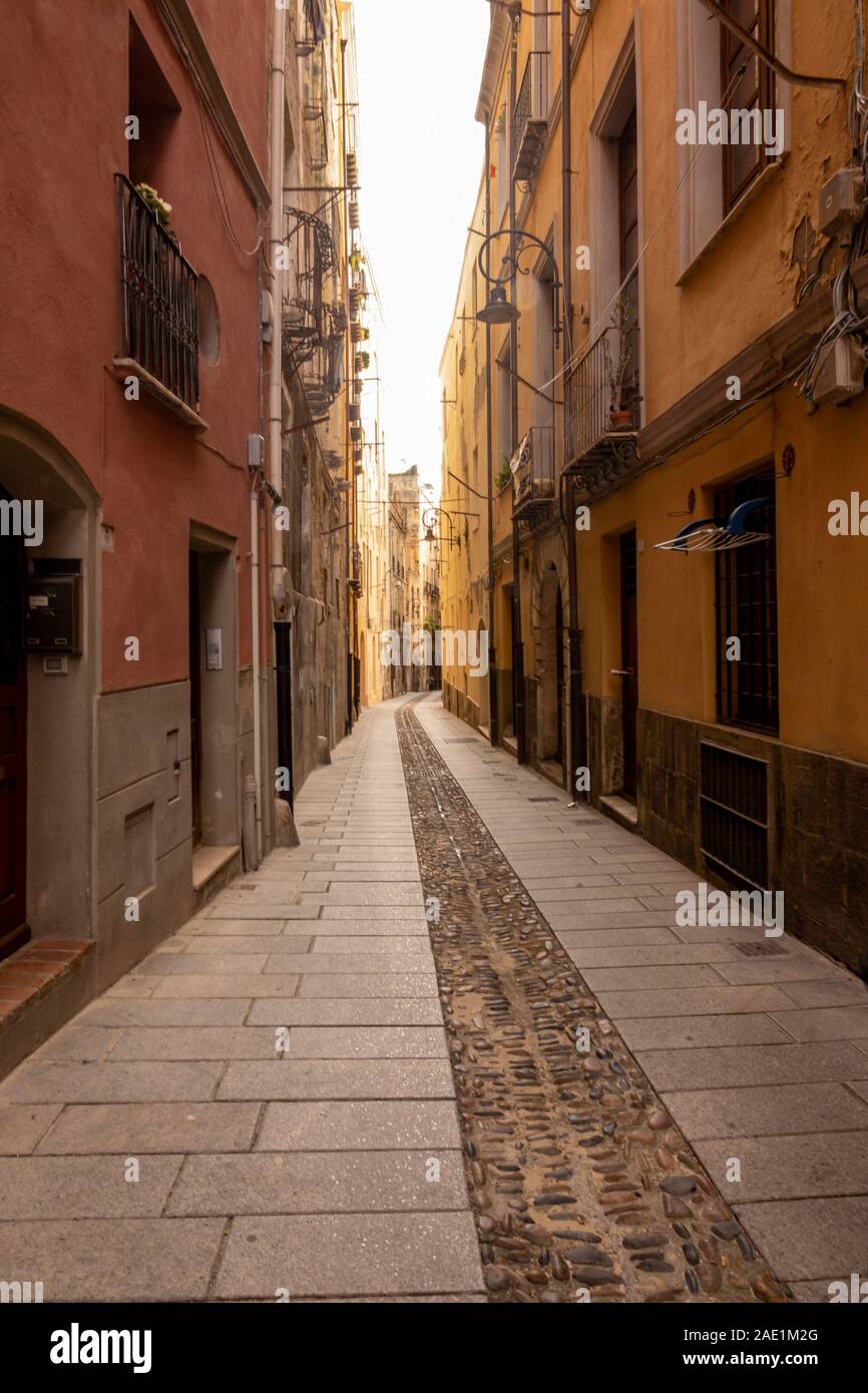 Empty narrow street in hi-res stock photography and images - Alamy