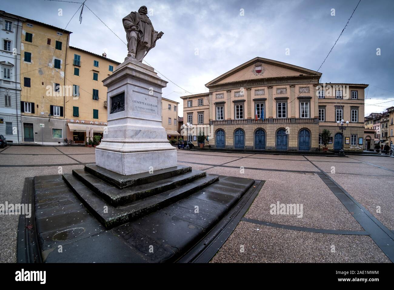 Lucca - the statue dedicated to Giuseppe Garibaldi Italian national ...
