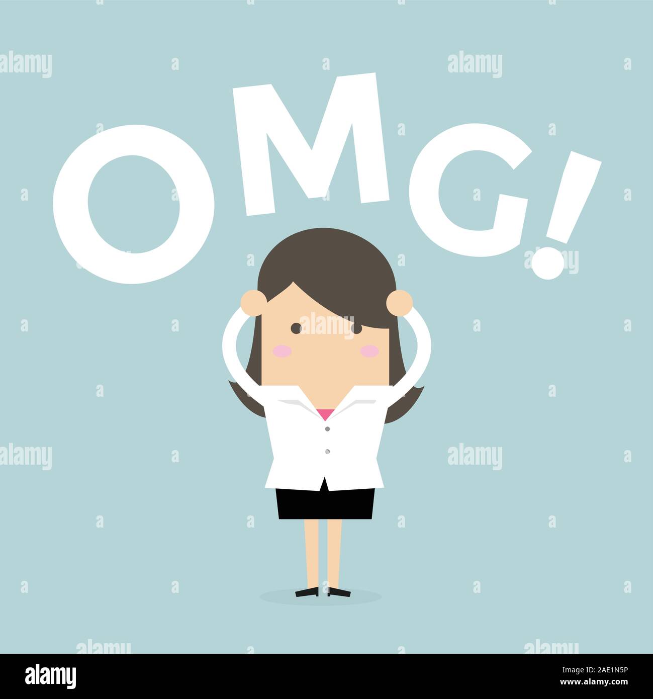 Surprised woman oh my god Stock Vector Images - Alamy