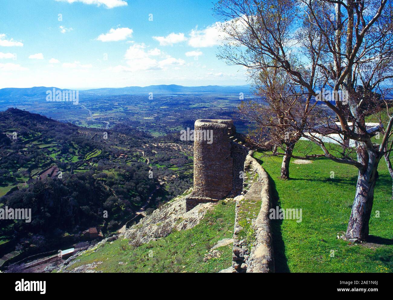Overview from the castle. Montanchez, Caceres province, Extremadura ...
