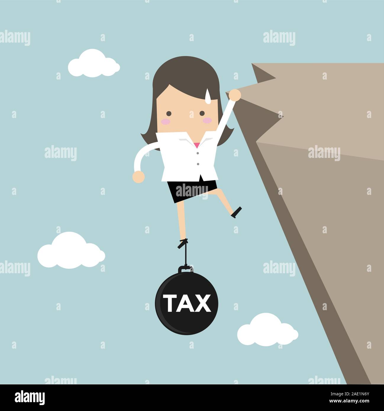 Tax burden cartoon hi-res stock photography and images - Alamy